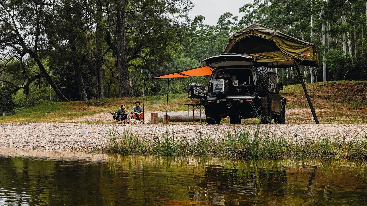 Riverfront Camping in the Rain [Relaxing with a Warm Fire and Cosy ...