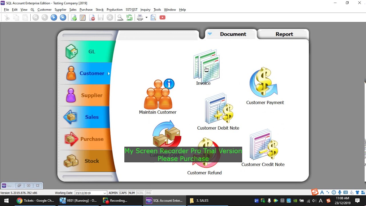 2.2 Customer Invoice in SQL Accounting System - YouTube