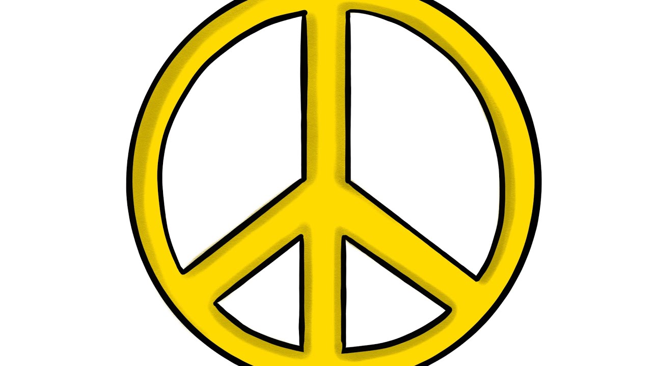 How to Draw PEACE SIGN - Simple Drawing For Kids - YouTube