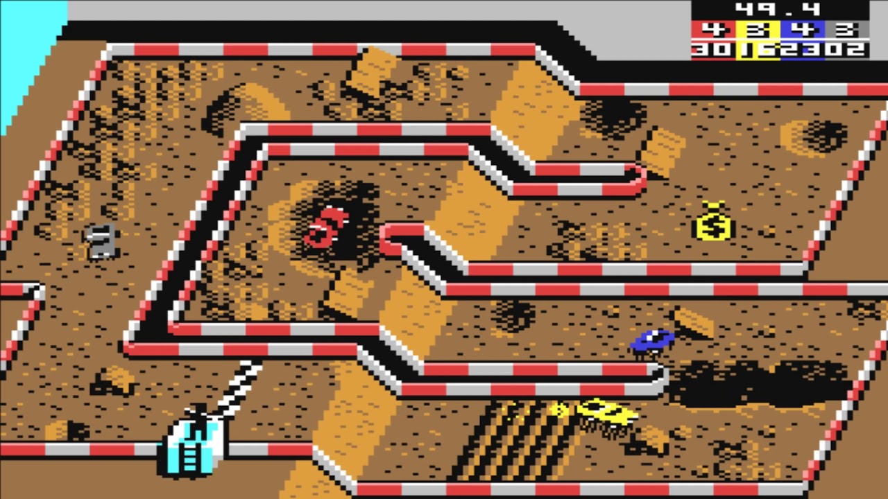 Commodore 64 Ivan "Ironman" Stewart's Super Off Road - gameplay - YouTube
