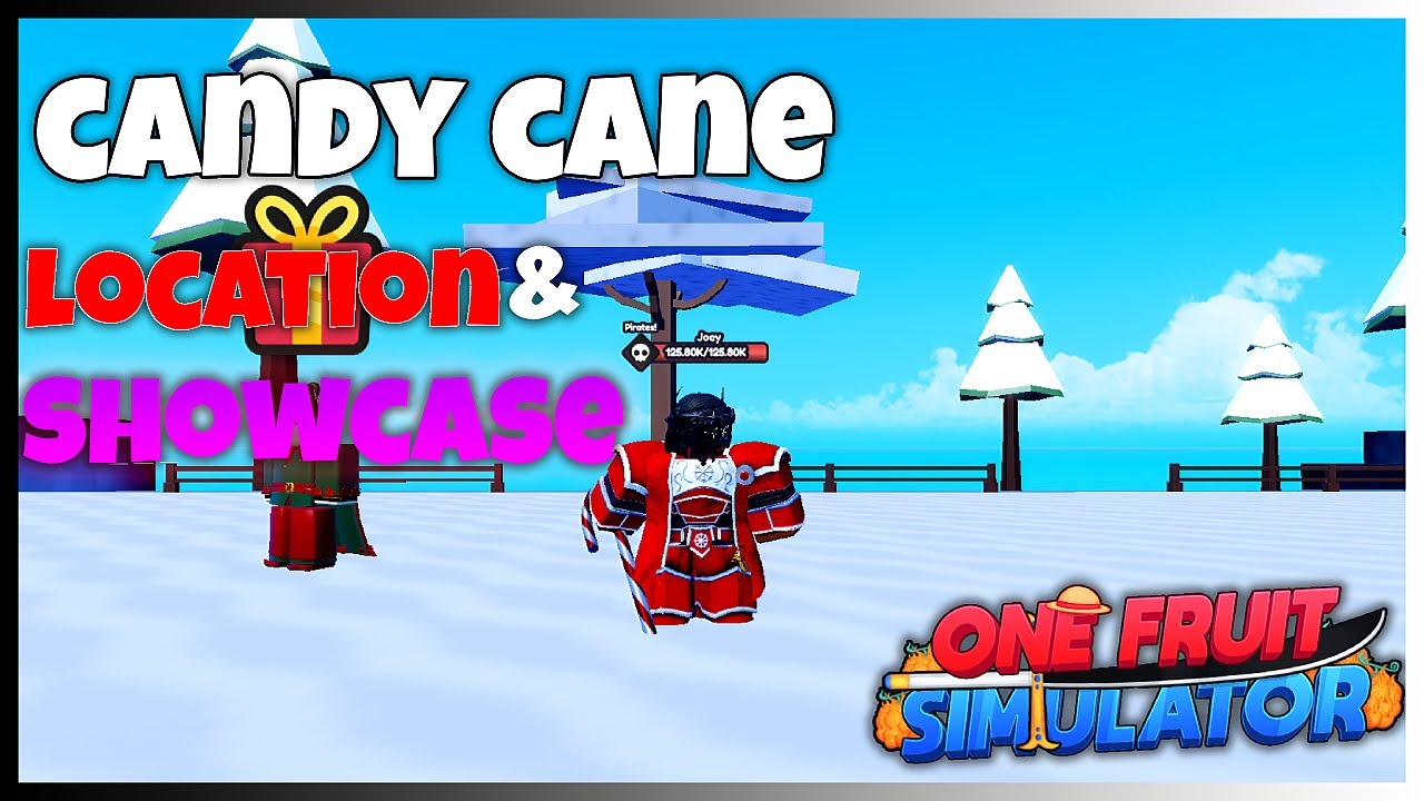 CANDY CANE LOCATION & SHOWCASE ( One Fruit Simulator) - YouTube