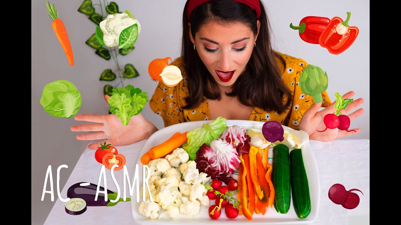 AC - ASMR VERDURE CRUDE | RAW VEGETABLES | SUPER CRUNCHY! ASMR SOUND ...