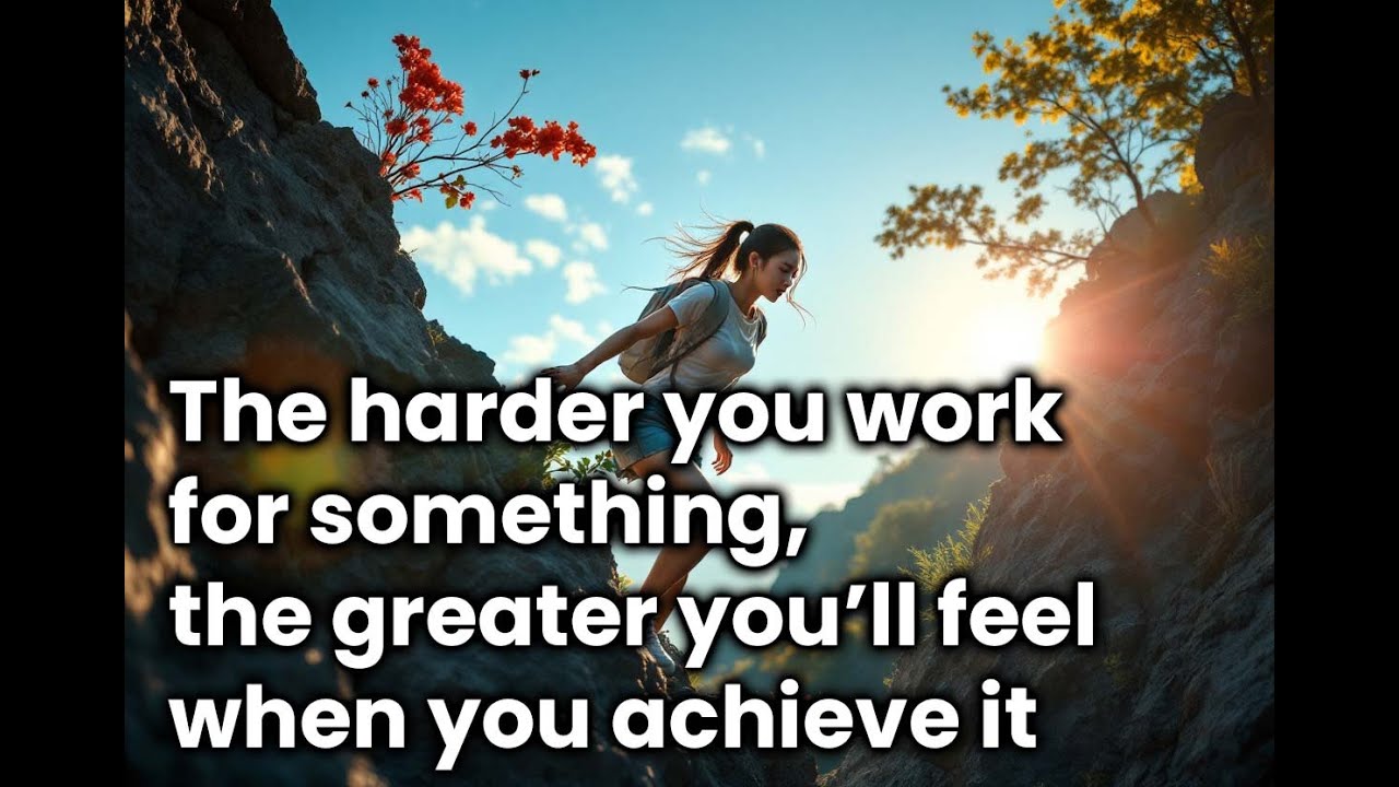 Quote - "The harder you work for something, the greater you’ll feel ...
