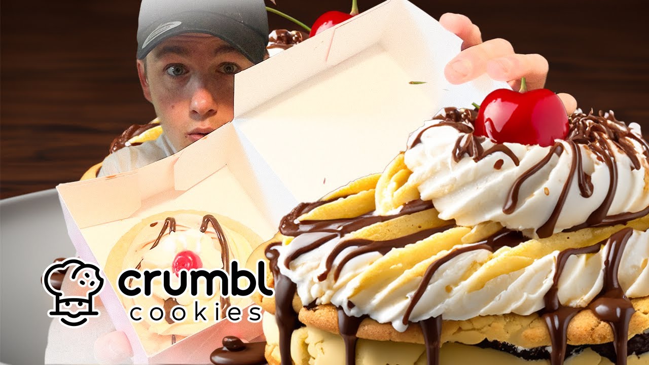 🍌🍓 New Banana Split Cookie Review from Crumbl! 🍪🌟 | Ultimate Dessert ...