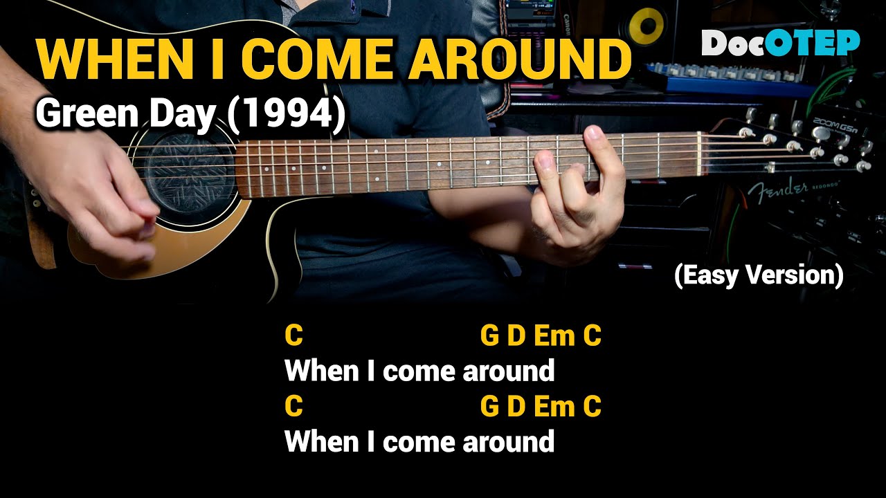 When I Come Around - Green Day (Easy Guitar Chords Tutorial with Lyrics ...