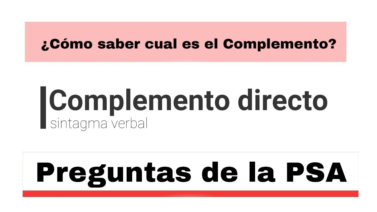 Como identificar complemento directo, indirecto y circunstancial Examen ...