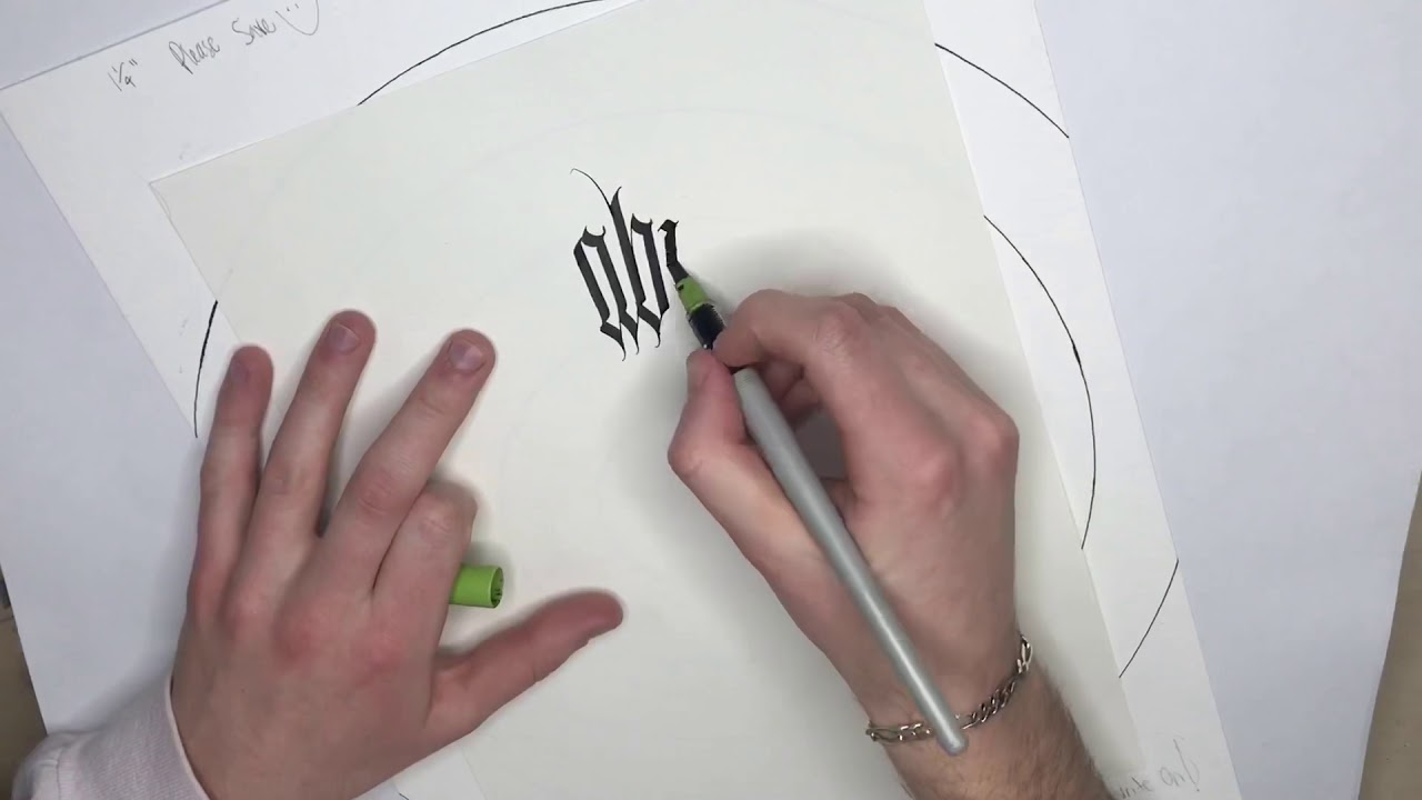 Gothic Calligraphy - Alphabet Practice - YouTube