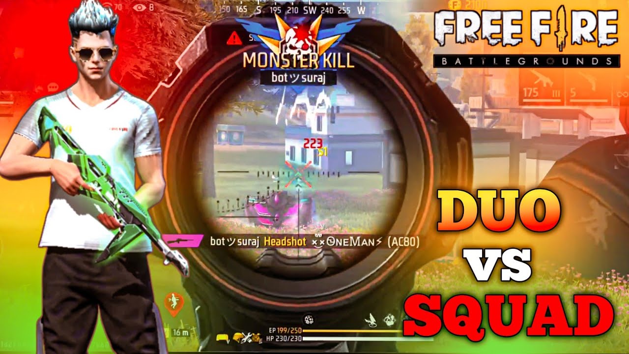 ff mobile gameplay full video🔥|| duo vs squad gameplay with miss neha 🥰 ...