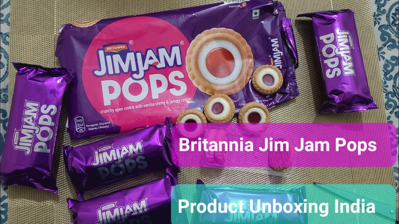 Britannia Jim Jam Pops Cookies Unwrapping 🍪 - YouTube