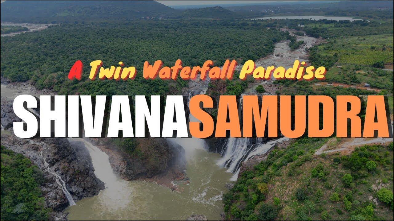 Shivanasamudra Waterfalls: Stunning Aerial Views | Drone Footage 4K ...