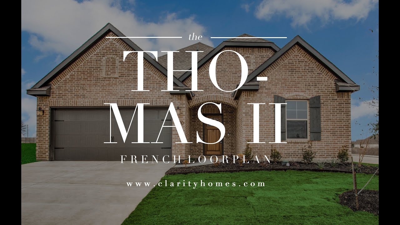 Clarity Homes: Thomas II Floor Plan - YouTube