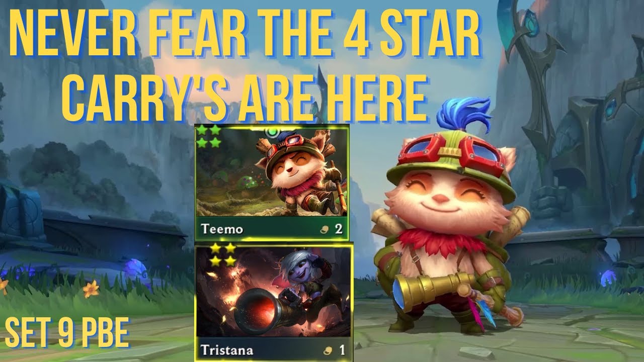 4 star Teemo and Tristana absolutely delete boards | tft set 9 pbe | - YouTube