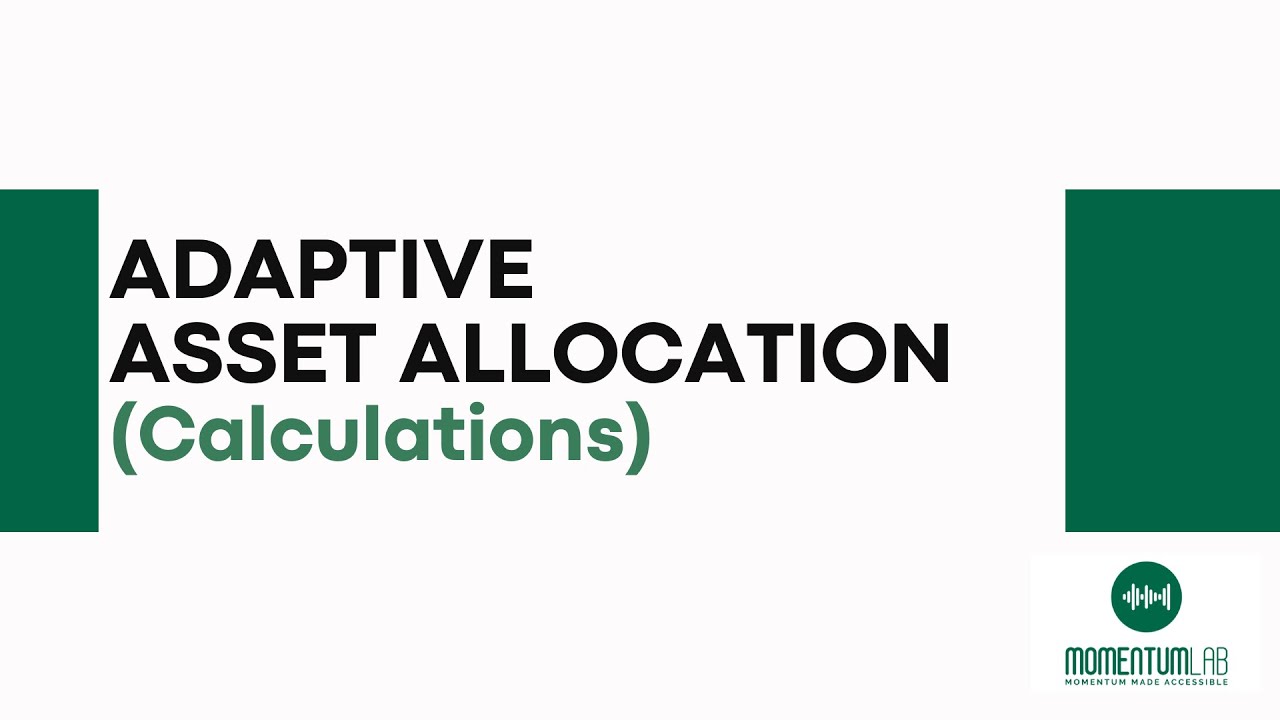 Calculations of Adaptive Asset Allocation - Risk Parity - YouTube