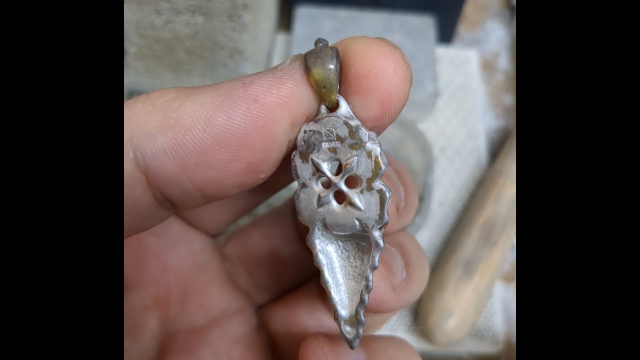 Burn silver and polish - YouTube