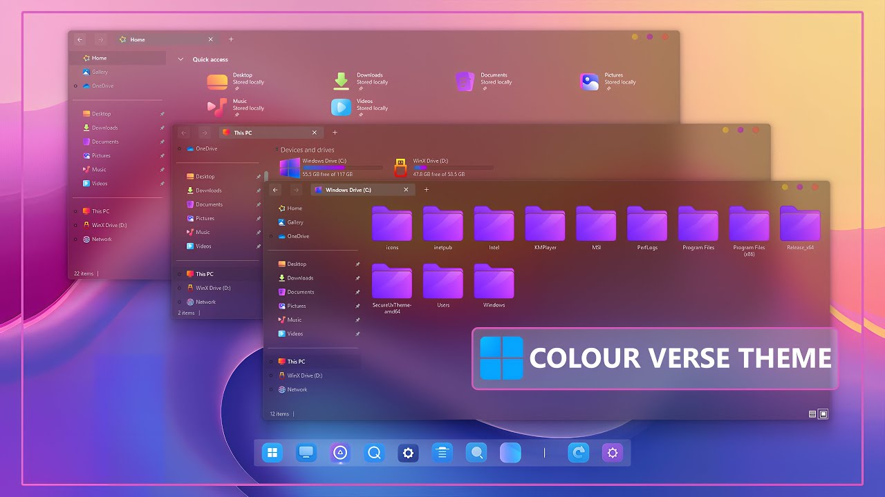 The Cleanest Windows 11 Colour Verse Theme | Minimalist Desktop ...