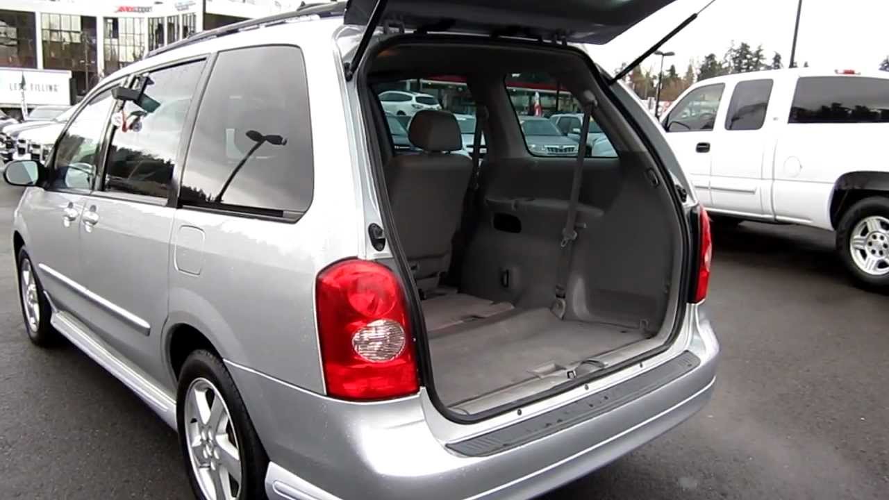 2002 Mazda MPV LX, Sunlight Silver - Stock# M1207161 - Interior, rear ...