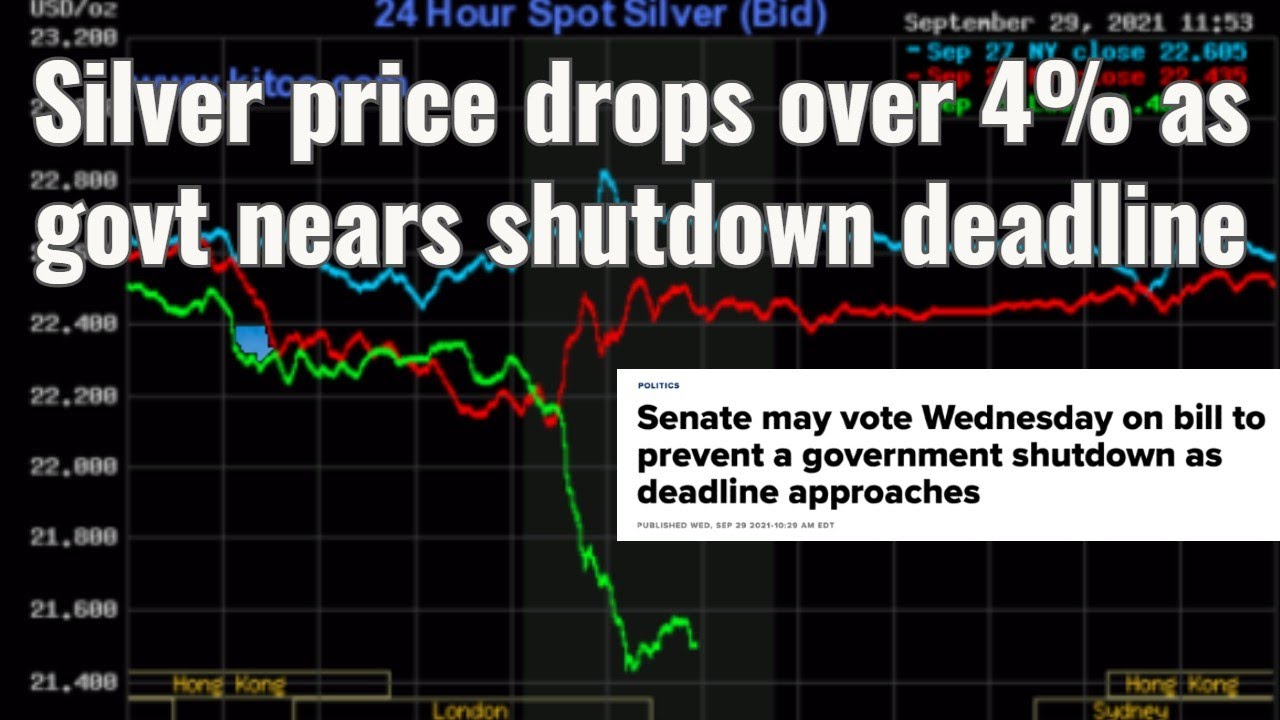 Silver price drops over 4% as Govt nears shutdown deadline - YouTube