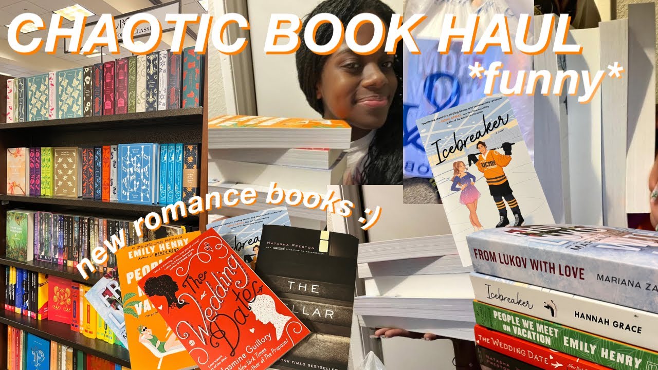 Chaotic Book Haul *funny* - YouTube
