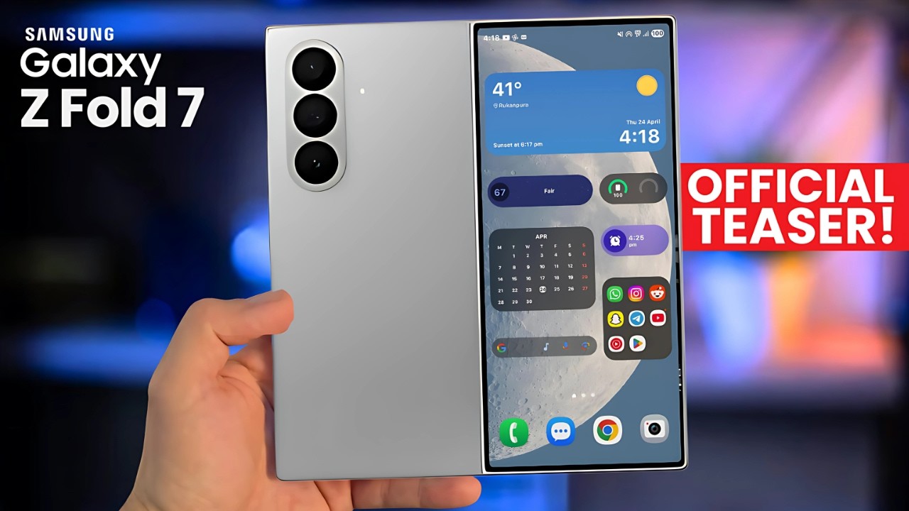 Samsung Galaxy Z Fold 7 - NEW OFFICIAL TEASER VIDEO! - YouTube