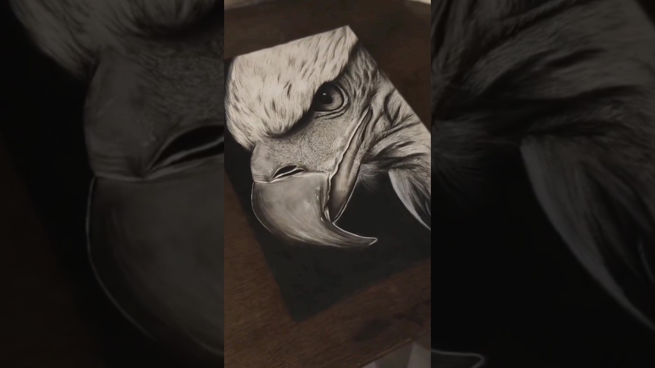 Realistic Dangerous Eagle🔥 3 days of hardwork(part-2) #shorts#art# ...