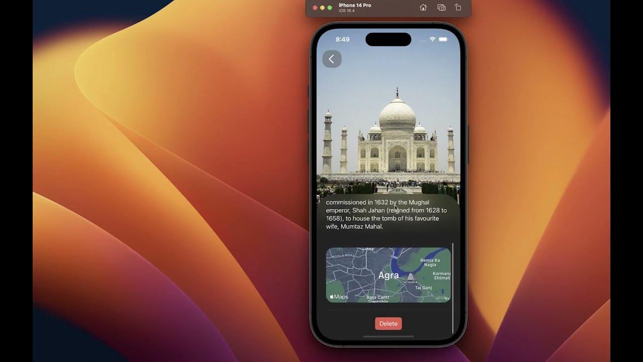 Swiftui 4 Favorite Places App With Coredata And Mvvm Design Pattern Youtube