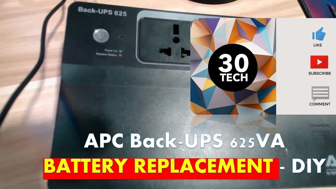 UPS Battery Replacement: APC Back-UPS 625VA - YouTube