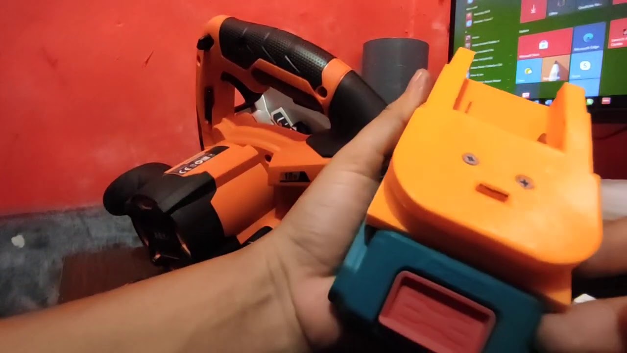 Adapter Converter Total/Ingco P20S - AEG Battery. - YouTube