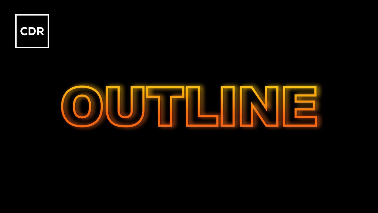 How to create outline text - YouTube