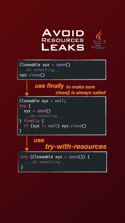 Java Mistakes: Avoid leaking resources use the try-with-resources statement! - YouTube
