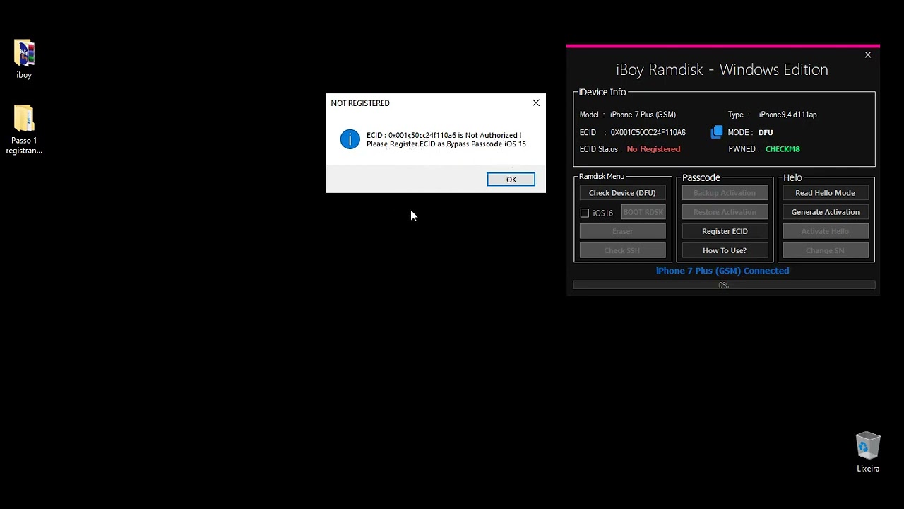 AULA 1 iBoy RAMDISK registrando ECID 720p60 - YouTube