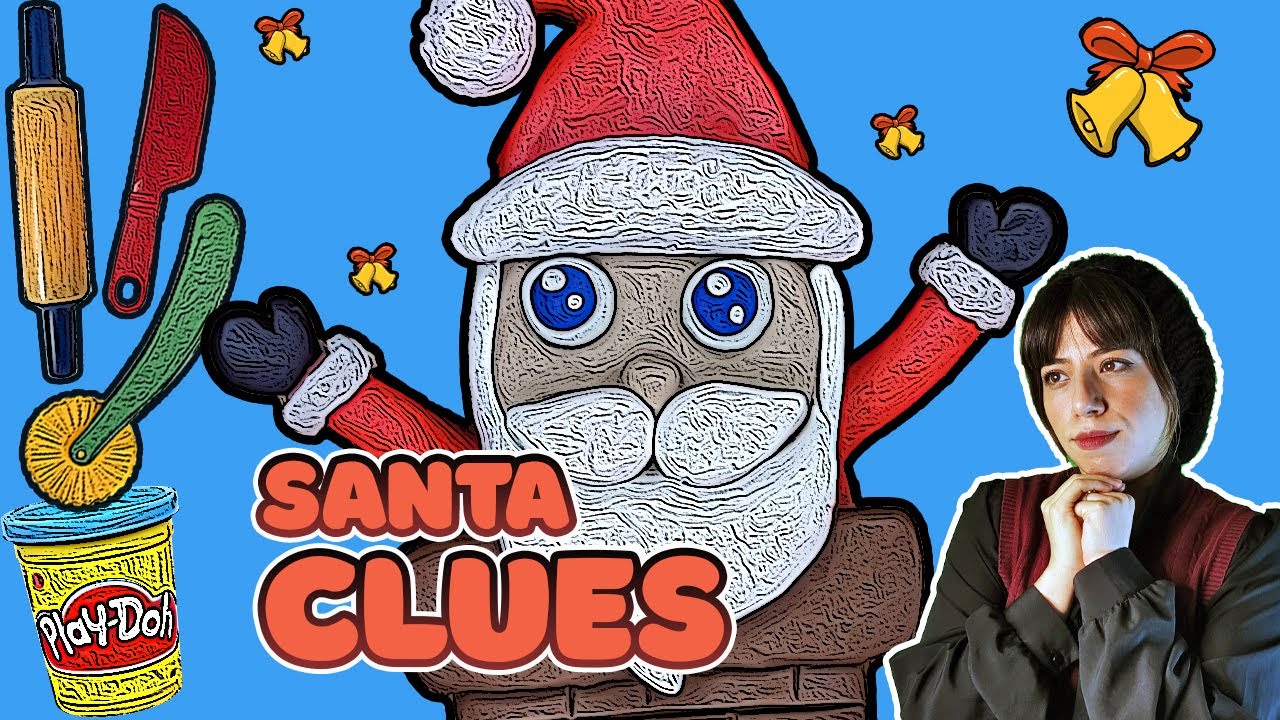 Play Dough Santa Claus in Chimney: Christmas DIY Tutorial - YouTube