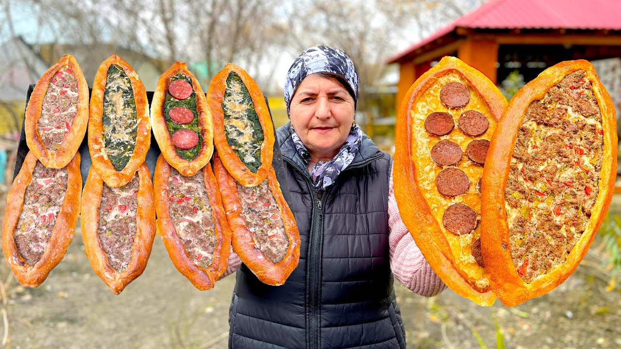 Turkish Pide - Best Traditional Recipe in Wood Oven. Cooking Secret ...