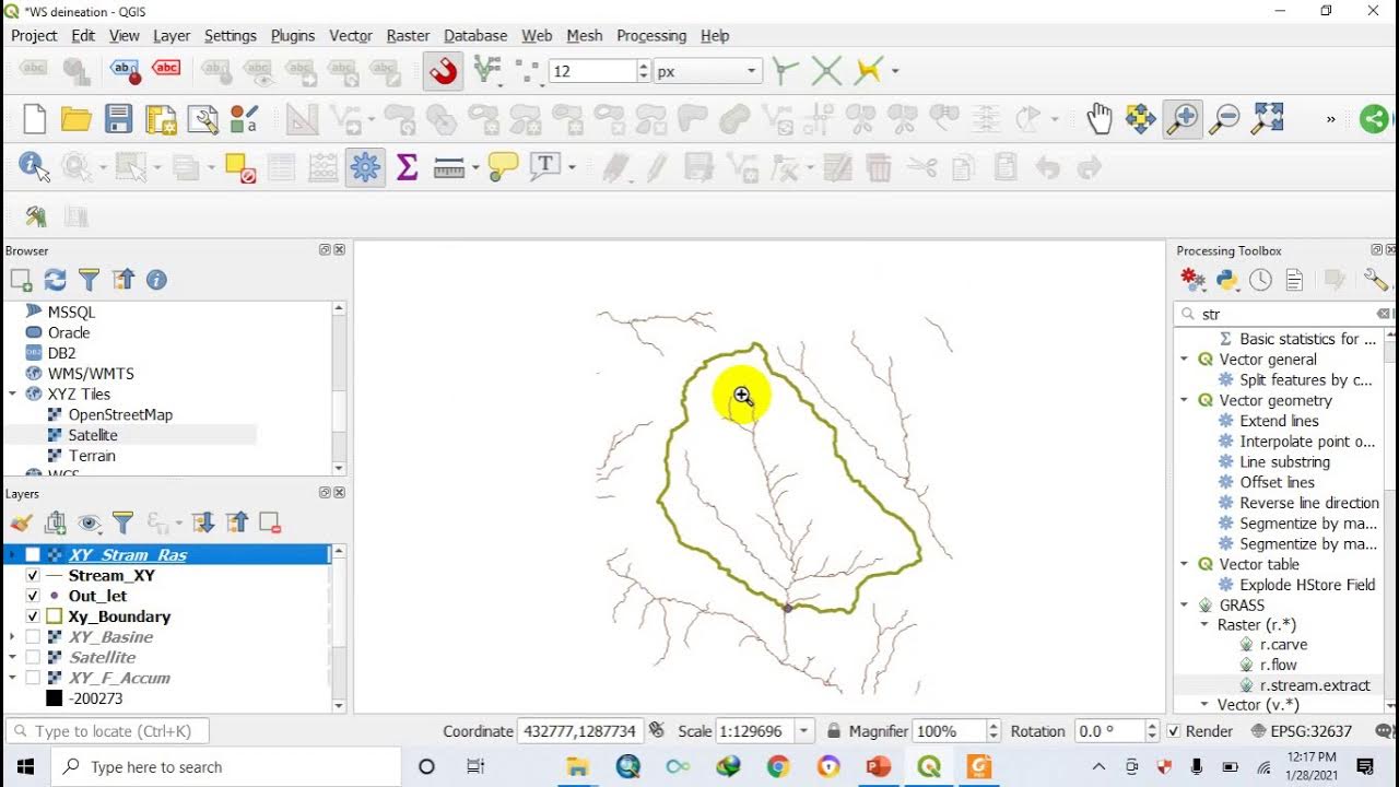 Stream segmentation using QGIS - YouTube
