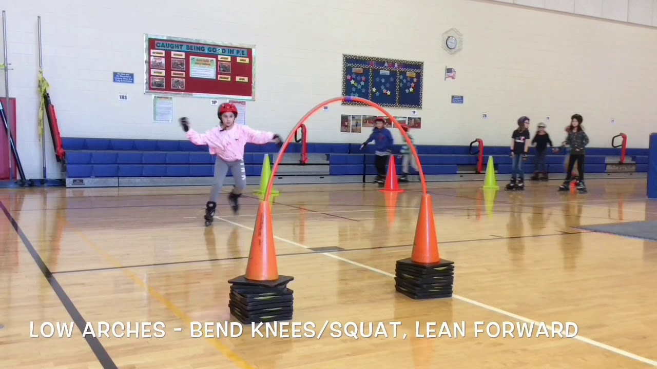 Skating Obstacle Course In #PhysEd - YouTube
