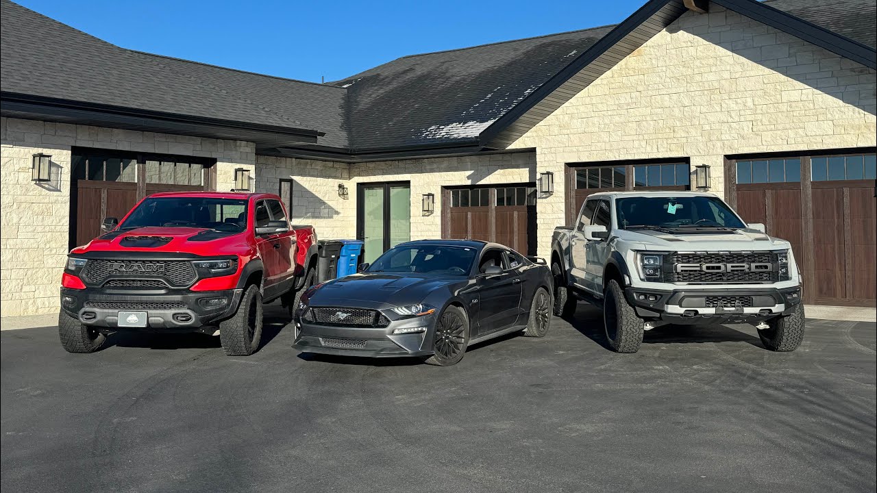 TRX vs Mustang GT vs Raptor pt.1 - YouTube