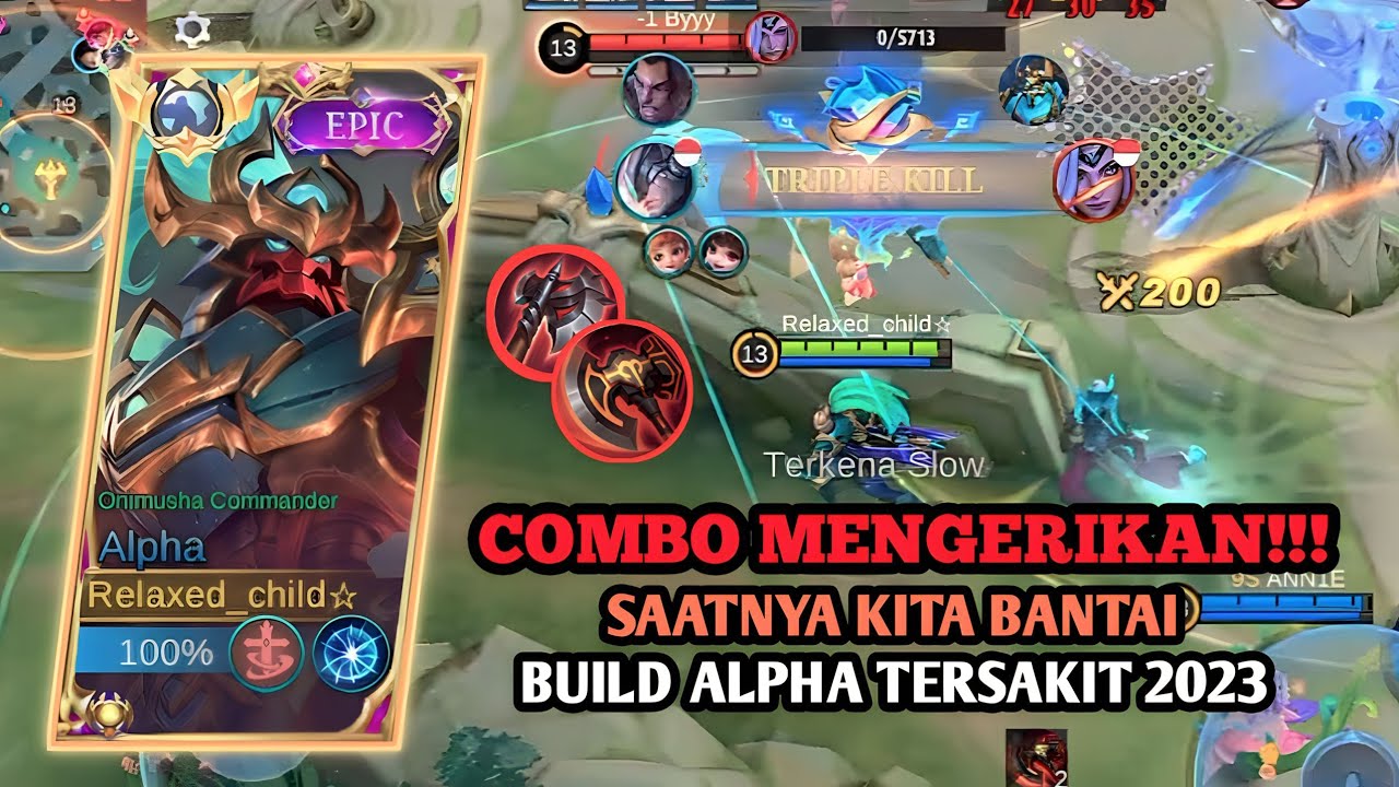 THE BEST‼️COMBO ALPHA ANGELA MEMANG GAK ADA LAWANN || BUILD ALPHA ...