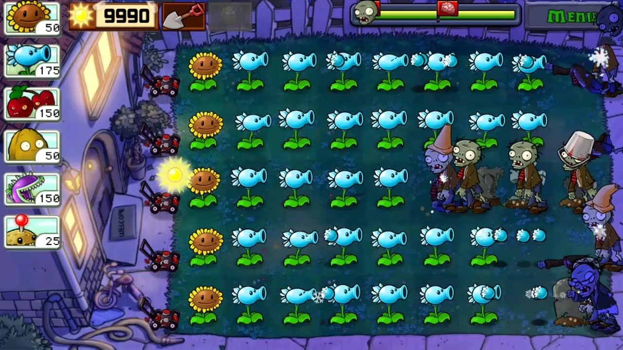 Plants Vs Zombies Snow Pea Vs Zombies - YouTube