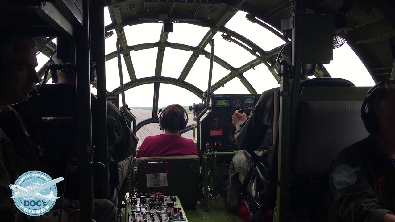 Takeoff: The View from the Navigator's Seat in B-29 Doc - YouTube