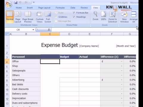 Freeze Frame in Excel - YouTube