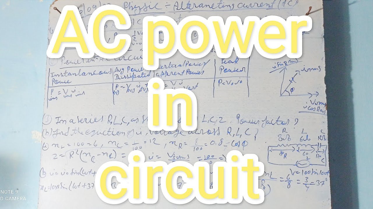 physic class 12 (5 Ac power in an AC circuit.)👍👍👍👍👍👍👍 - YouTube