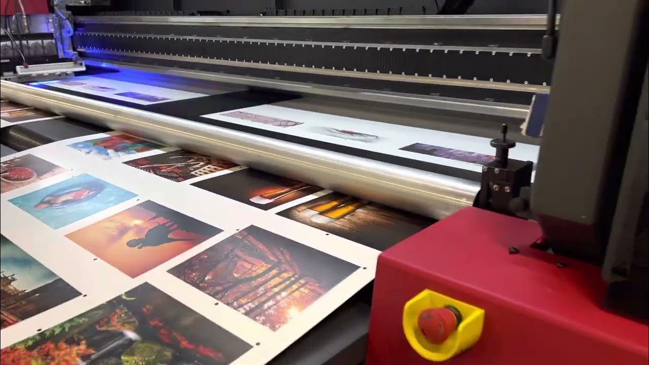 EFI VUTEk H5 LED UV Hybrid Printer with 3/4 Automation - YouTube