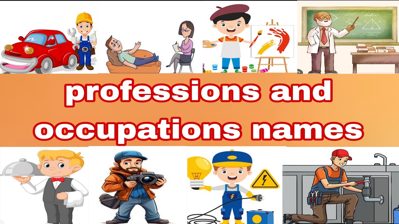 Professions and occupations names || types of occupations || jobs names ...