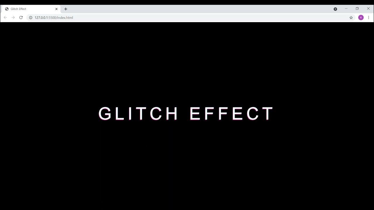 How to make glitch effect using HTML, CSS - YouTube