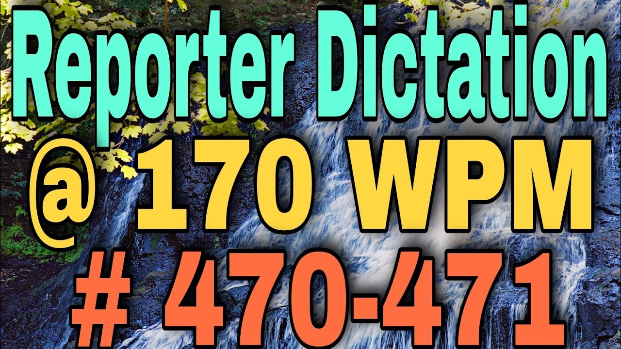 170 wpm english dictation | Parliamentary Reporter dictation 170 wpm in ...