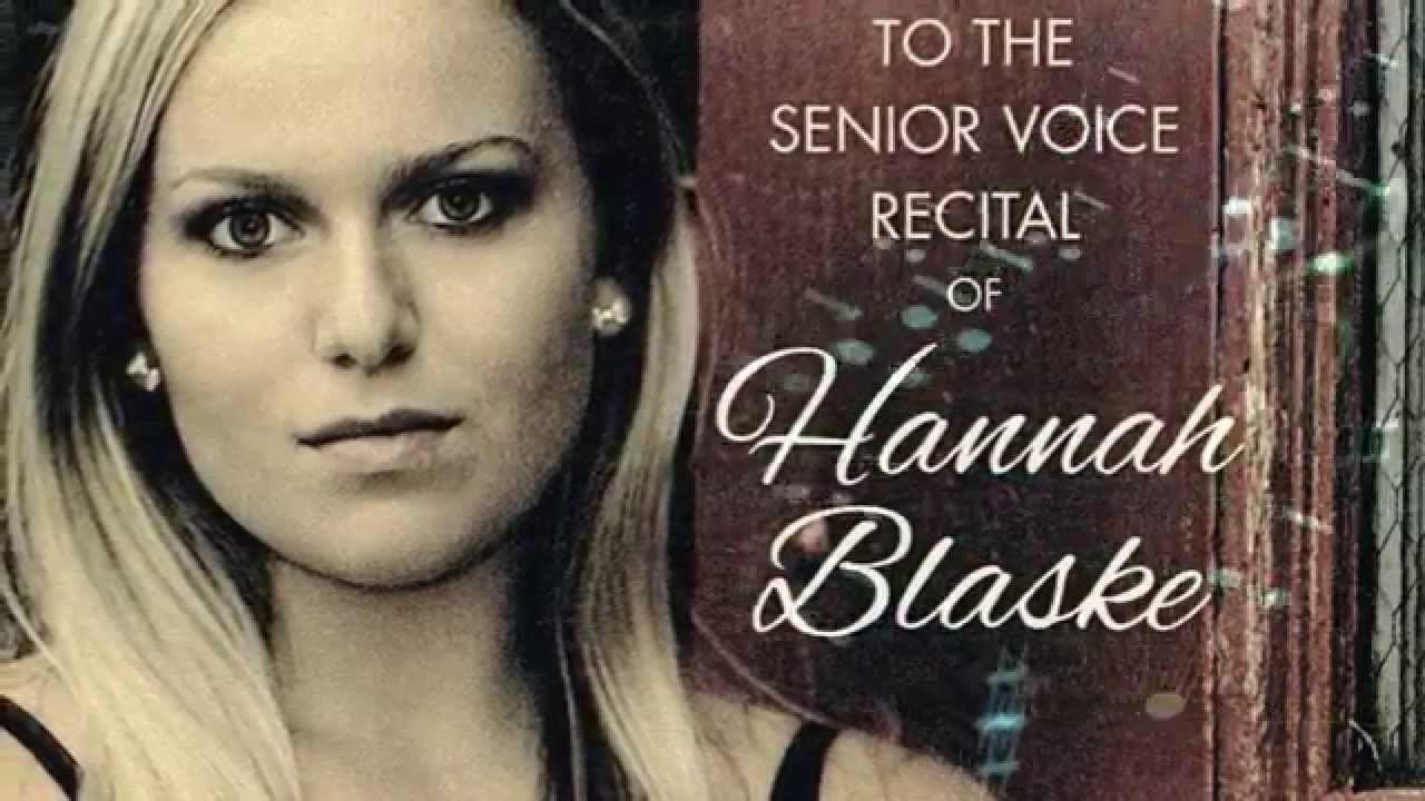 Hannah Blaske: Senior Recital - YouTube