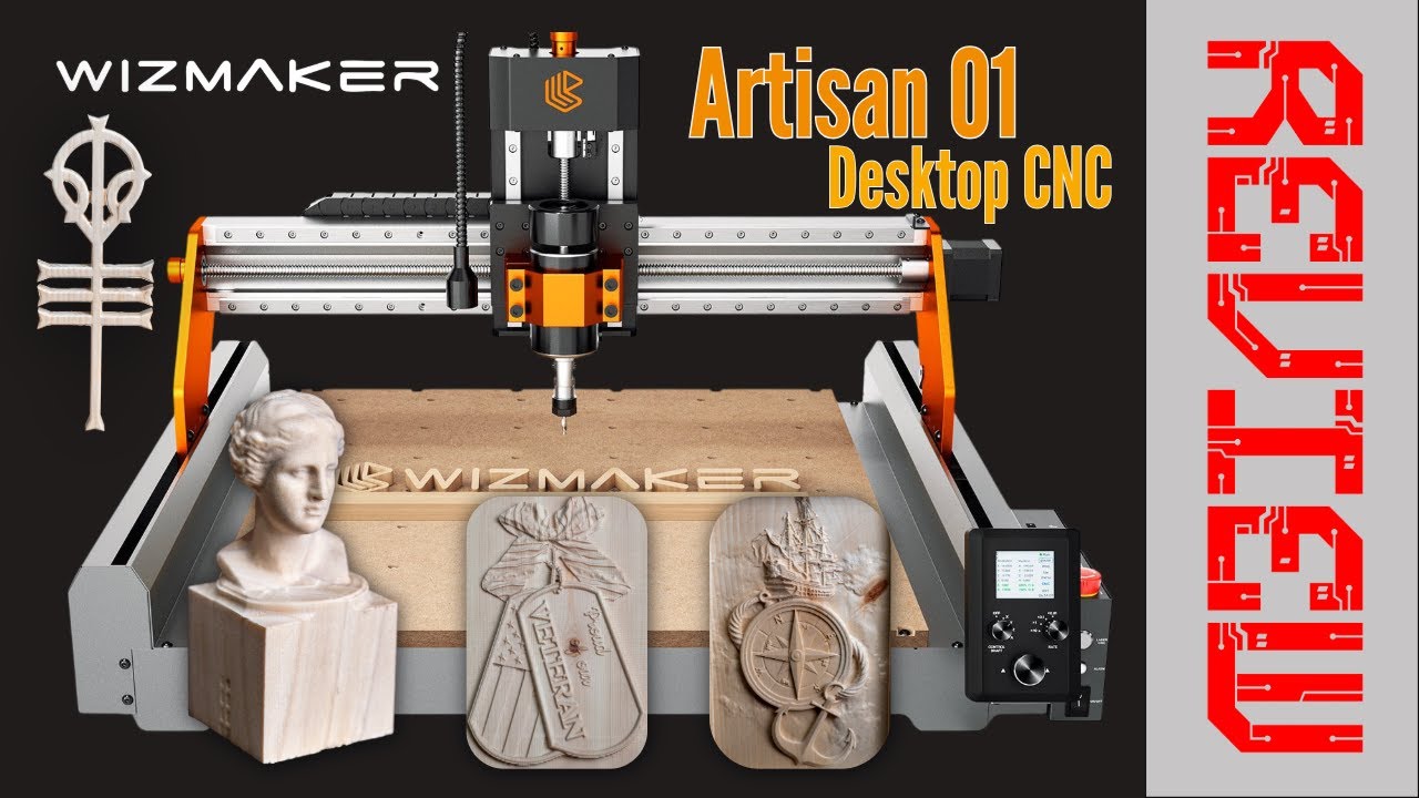 WizMaker Artisan 01 Review - 4th Axis capable desktop CNC - YouTube