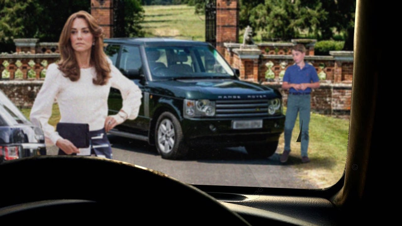 Princess Kate & Prince George Spotted at Windsor Palace Gates - YouTube