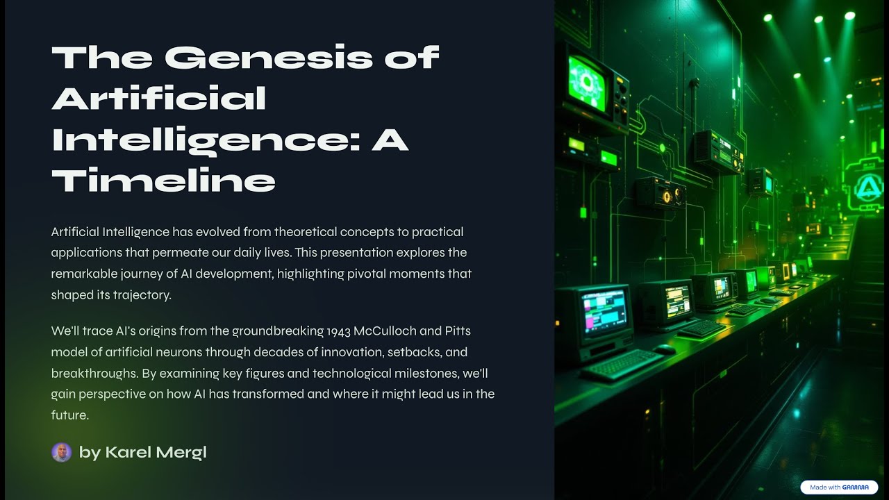 The Genesis of Artificial Intelligence: A Timeline - YouTube