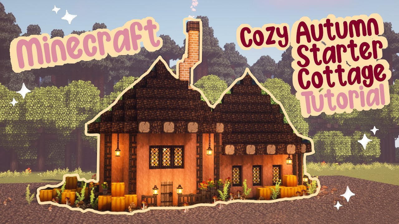 Cozy Minecraft Autumn Cottage Tutorial 🍁🎃 Mizunos Cottagecore Fairy ...
