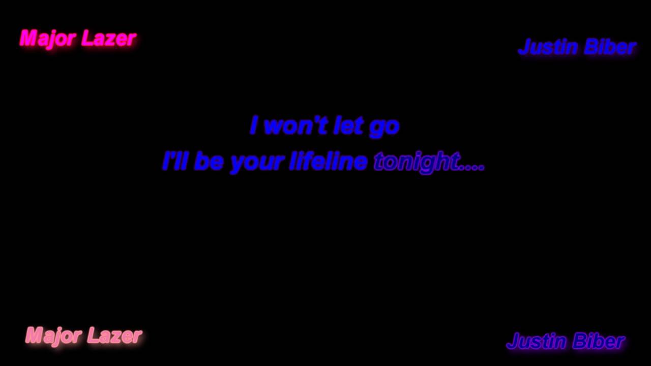 Major Lazer ft. Justin Bieber - Cold Water - Karaoke - YouTube